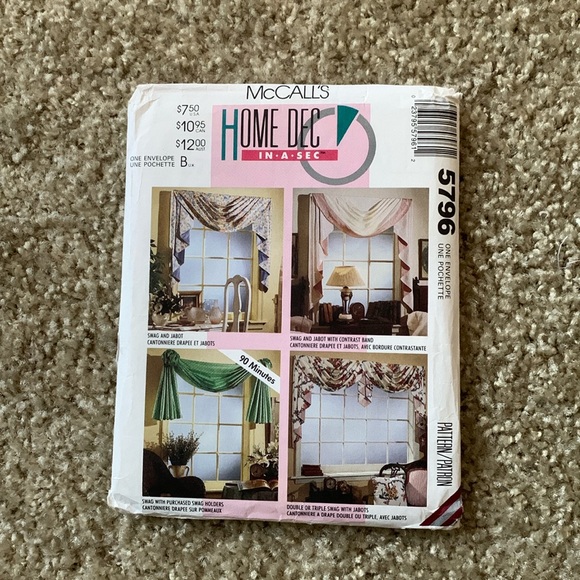 McCall’s | Office | Vintage Window Curtain Sewing Pattern | Poshmark